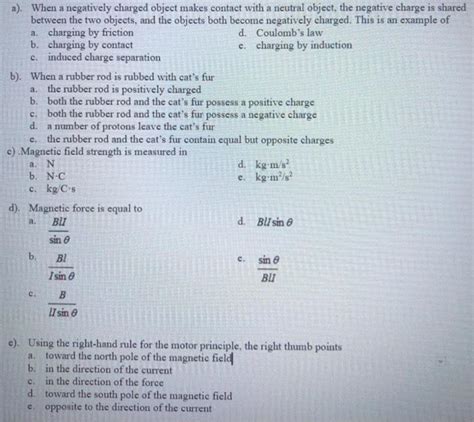 Solved A A When A Negatively Charged Object Makes Contact