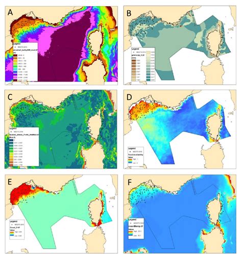 A Depth Emodnet Bathymetry 2018 B Sediment Average Grain Size In Download Scientific