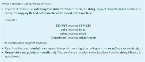 Solved Write A Complete Cprogram Which Must • Implement The