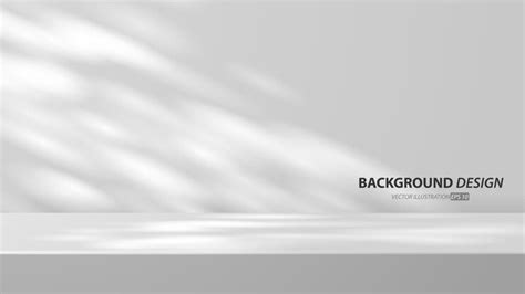 빈 회색 스튜디오 테이블 룸과 밝은 배경 콘텐츠 디자인 표시를 위한 복사 공간이 있는 제품 디스플레이 웹사이트에 제품을 광고하기 위한 배너입니다 프리미엄 벡터