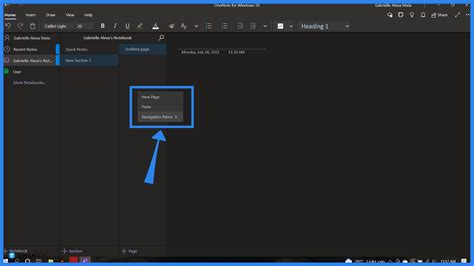 How To Hide Navigation In Microsoft OneNote