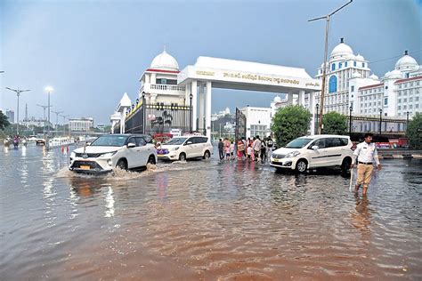 Telangana 20 Minutes Of Rain Two Deaths And Hours Of Chaos