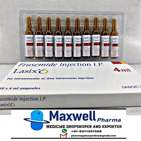 Allopathic Frusemide Injection Bp For Personal Packaging Size 1ml In 1 Ampule At Rs 800 Pack