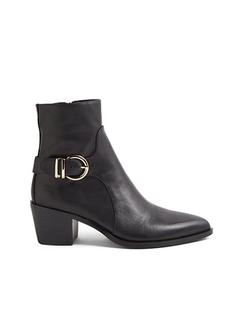 Diana Ferrari Frantik Black Leather Ankle Boots David Jones