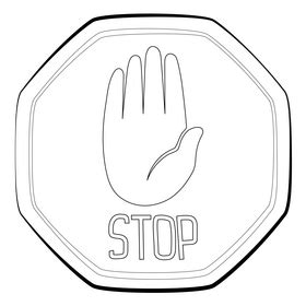 Stop Sign Clipart Black And White Black And White Stop Sign Clipart