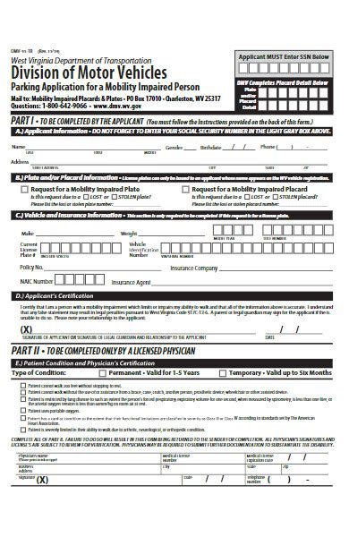 Free 35 Parking Application Forms Download How To Create Guide Tips