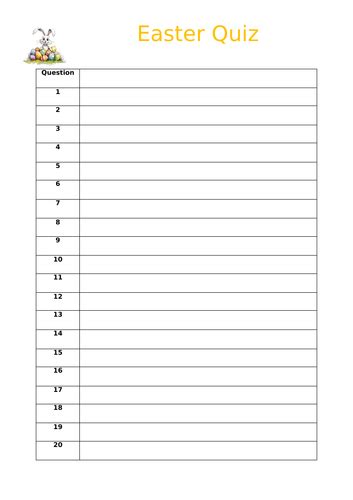 Easter Qr Quizhunt Functional Skills Maths Teaching Resources