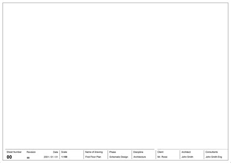 Autocad Title Block Template Block ISO Standard Sheets Architecture Projects Template A