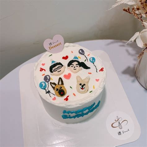 一家人與寵物 繪圖蛋糕 客製化蛋糕 客製化 生日蛋糕 鑠甜點 禮物 鑠咖啡甜點專賣店 生日蛋糕 台北 中山松山 咖啡課程教學 客製化蛋糕