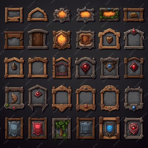 premium ai image gui frame medieval ai generated