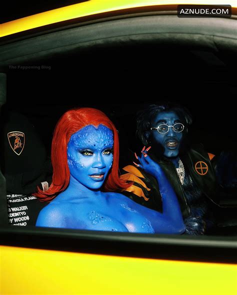 Saweetie Goes Naked As Mystique From X Men At The Halloween Party