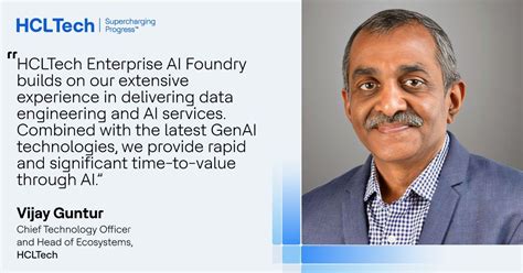Vikram Sharma On Linkedin Hcltech Launches Enterprise Ai Foundry To