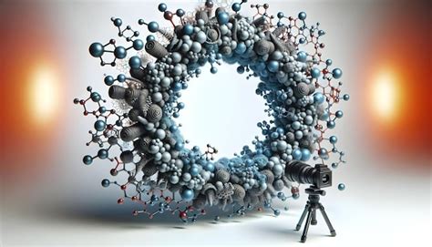 3d Bio Inspired Border With Molecular Structure And Copy Space Concept As A Border Frame