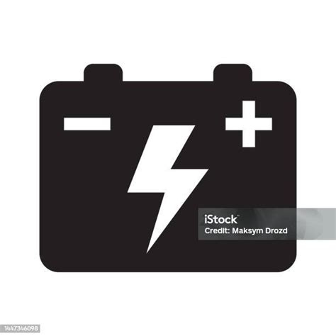 자동차 배터리 아이콘입니다 에너지 축전지 자동차 충전 기호 흰색 배경에 격리된 자동 배터리 기호 벡터 그림입니다 0명에 대한