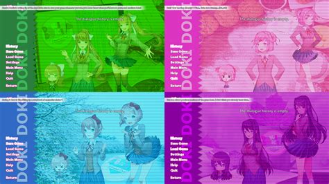 Ddlc Apt Update When Choosing A Menu Theme Of Your Choice The Corresponding Girl Will Comment