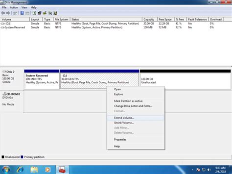 can t unable to extend volume c in windows server or pc try