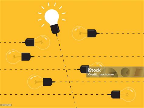 군중에서 눈에 띄는 다르게 생각 전구의 그래픽은 비즈니스 개념을 나타냅니다 새로운 아이디어 변화 트렌드 용기 창조적 인 솔루션 혁신과 독특한 방법 개념 개념에 대한 스톡