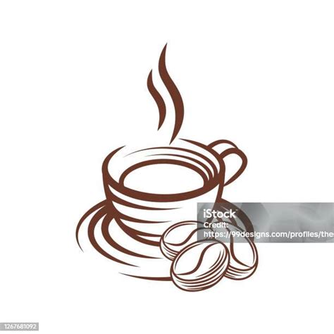 커피 로고 디자인 벡터 일러스트 카페와 레스토랑을 위한 빈티지 커피 로고 벡터 디자인 컨셉 로고 아이콘 라벨 배지 기호 및