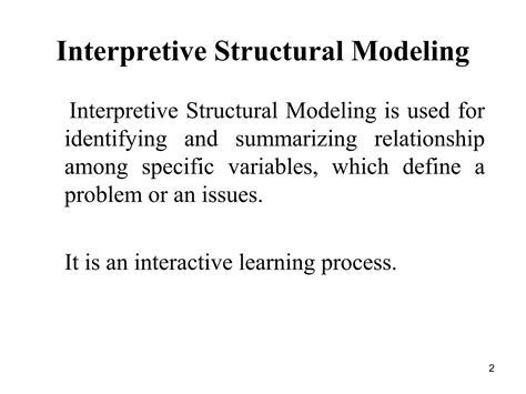Interpretive Structural Modeling Ppt