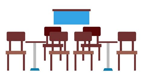 Chairs Surround Tables In Classroom Premium Ai Generated Vector