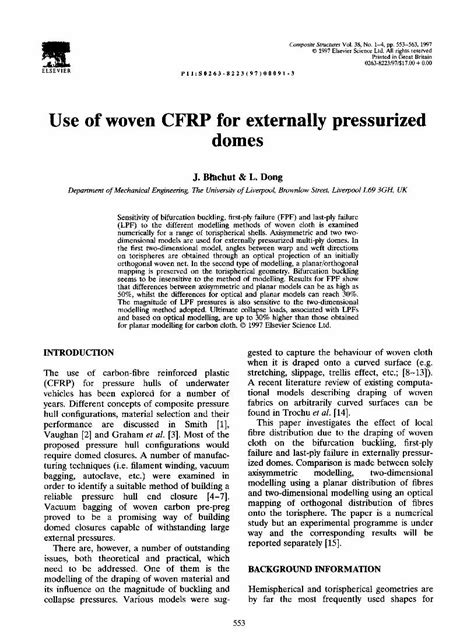 Pdf Use Of Woven Cfrp For Externally Pressurized Domes Dokumen Tips