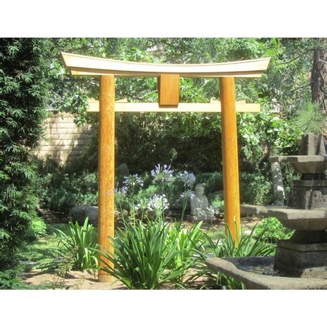 Samsgazebos Japanese Shinto Temple Myojin Style Wooden Torii Gate 8 Ft
