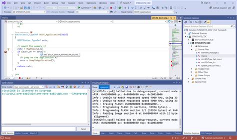 debugging bootloaders on the stm32h7r s devices visualgdb tutorials