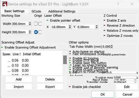 Device Editor And Cut Settings Not Displaying Correctly Tips And Tricks Lightburn Software Forum