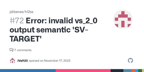 Error Invalid Vs 2 0 Output Semantic SV TARGET Issue 72