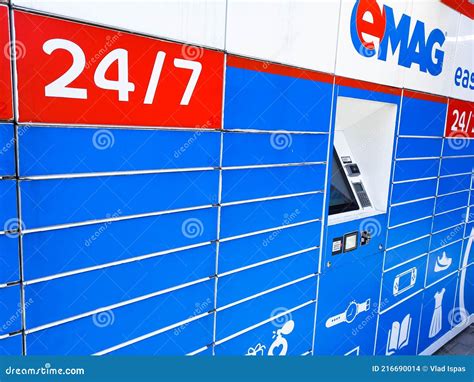 Emag Easybox Pickup Point In Bucharest Romania 2021 Editorial Stock