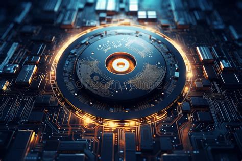 Integrated Circuit With Quantum Chip Technology Cpu Processor Supercomputer With Powerful