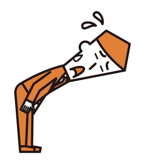 고개를 숙이고 사과하는 남자의 일러스트 무료 일러스트 소재집 Kukukeke