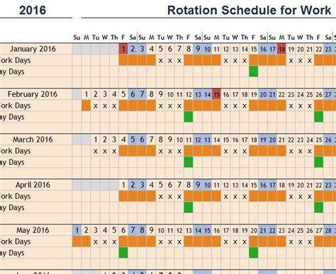 An Image Of A Schedule For Work Hours