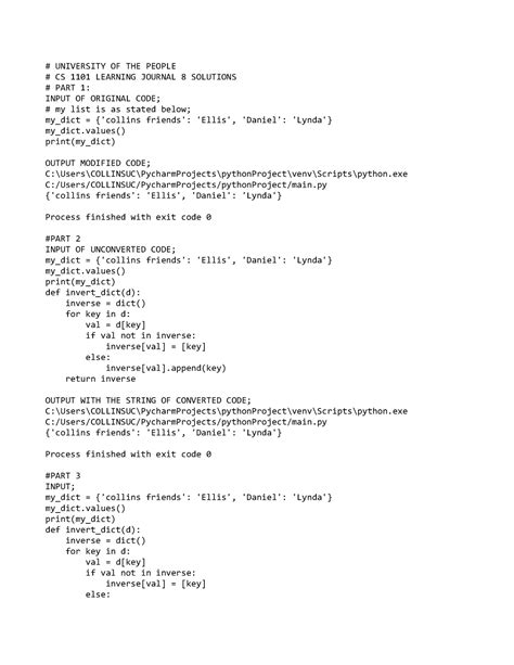 Cs 1101 Learning Journal 8 University Of The People Cs 1101 Learning Journal 8 Solutions