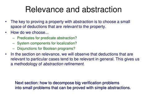Ppt Abstraction Decomposition Relevance Coming To Grips With Complexity In Verification