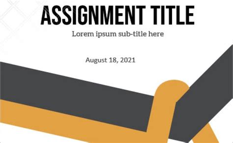 Educational Assignment Cover Page Template For Ms Word Porn Sex Picture
