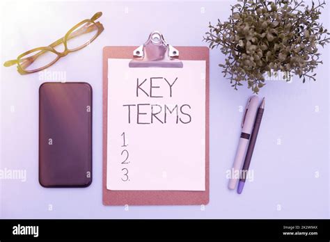 Writing Displaying Text Key Terms Conceptual Photo Words That Can Help A Person In Searching