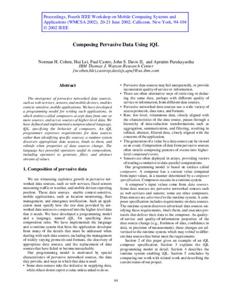 Pdf Composing Pervasive Data Using Iql