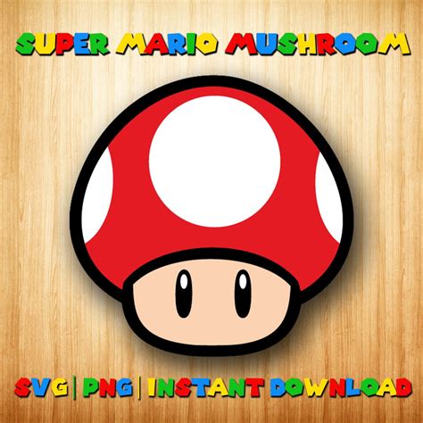 Mario Mushroom Svg Super Mario Png Cricut Silhouette Cut File