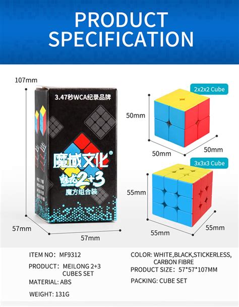 Moyu 2x2x2 3x3x3 Speedcube Set Kubus Magic Cube Cadeau Set Games