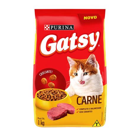 Ração Gatsy Gatos Adultos Carne 1kg