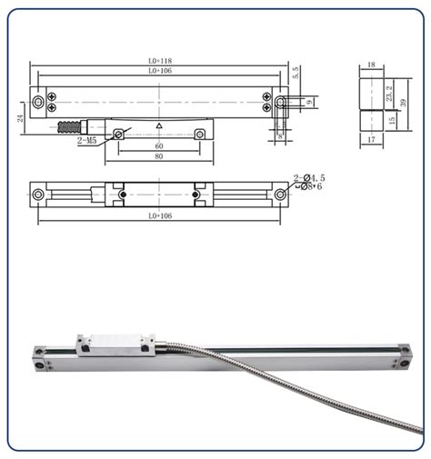 Dro Digital Readout Linear Scale Encoder 50 3000mm Optical Glass Scale For Milling Lathe Machine