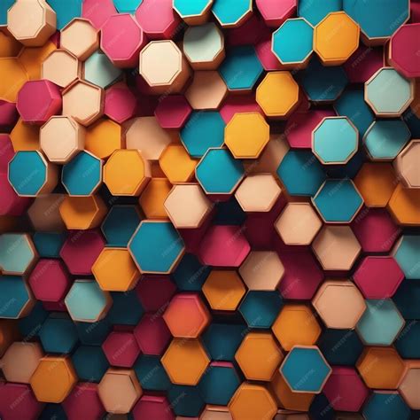 Premium Ai Image Modern Wall Design Abstract Background Of Hexgon 3d Rendering
