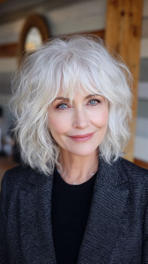 25 Beautiful Wavy Shags For Women Over 60