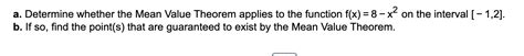 [solved] 14 A Determine Whether The Mean Value Theorem