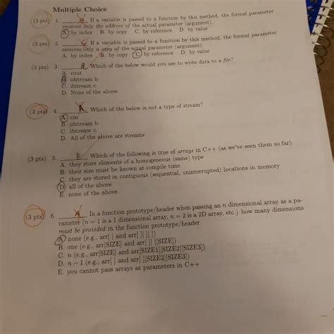 Solved Multiple Choice 3 Pts 1 11 Variable Is Passed To