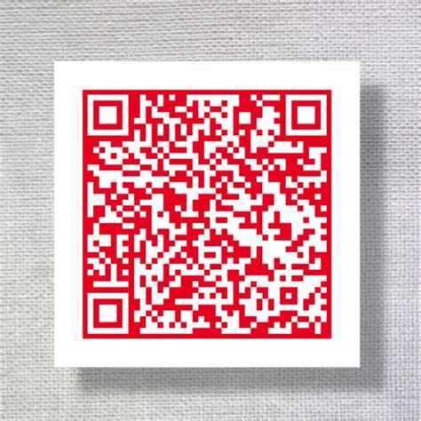 Red Qr Code Fabric Clothing Labels