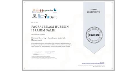 fagraleslam hussein on linkedin completion certificate for circular economy sustainable