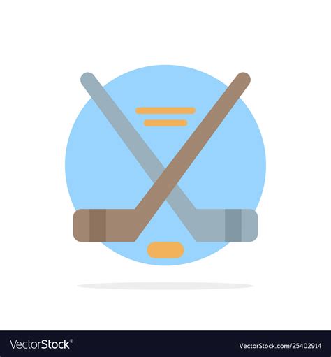 Hokey Ice Sport American Abstract Circle Vector Image