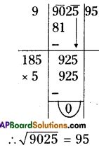AP Board 8th Class Maths Solutions Chapter 6 Square Roots And Cube